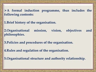 Induction Process in Human Resource Management | PPTX