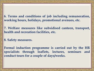 Induction Process in Human Resource Management | PPTX