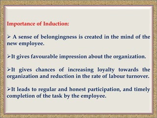 Induction Process in Human Resource Management | PPTX