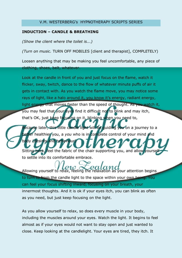 Hypnotherapy Induction - Candle Breathing | PDF