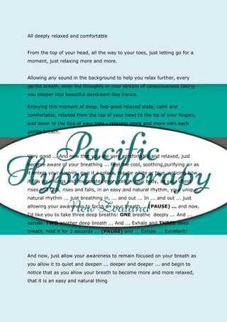 Hypnotherapy Induction - Candle Breathing | PDF