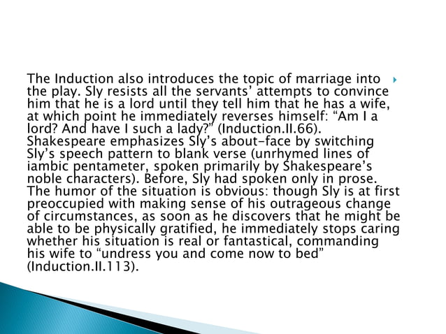 Induction & act i of the taming of the shrew by dr. fawzia aseel | PPT