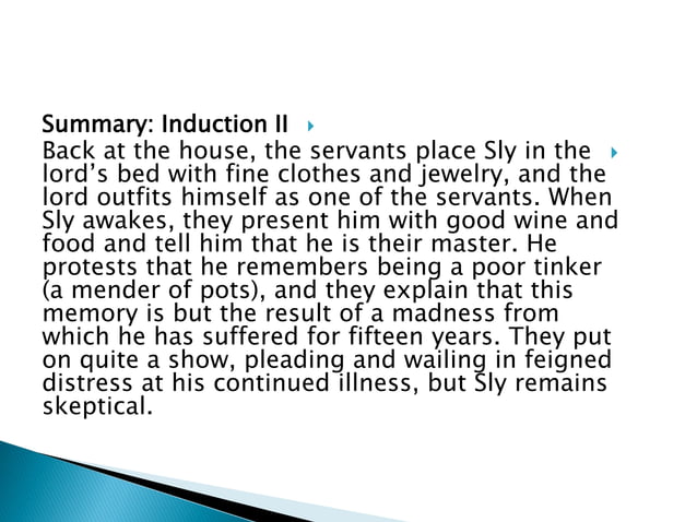 Induction & act i of the taming of the shrew by dr. fawzia aseel | PPT