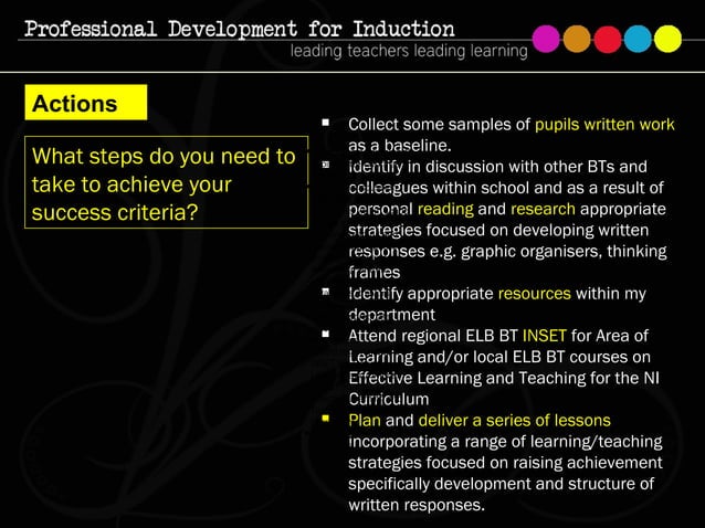 Induction action plan 2010v2 | PPT