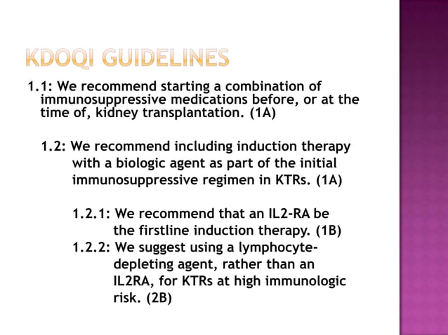 Induction agents in renal transplantation | PPTX | Blood Disorders ...