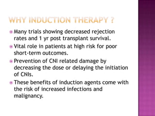 Induction agents in renal transplantation | PPTX