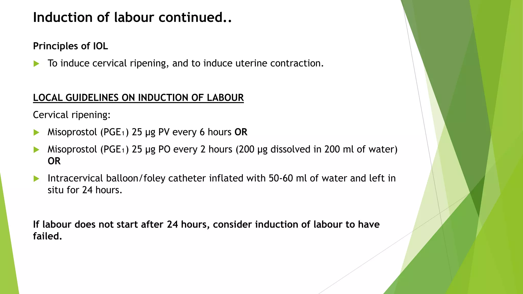 Induction and Augmentaion of labour | PDF