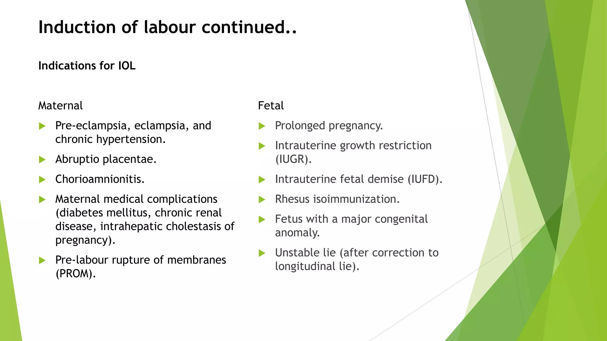 Induction and Augmentaion of labour | PDF