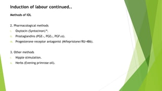 Induction and Augmentaion of labour | PDF