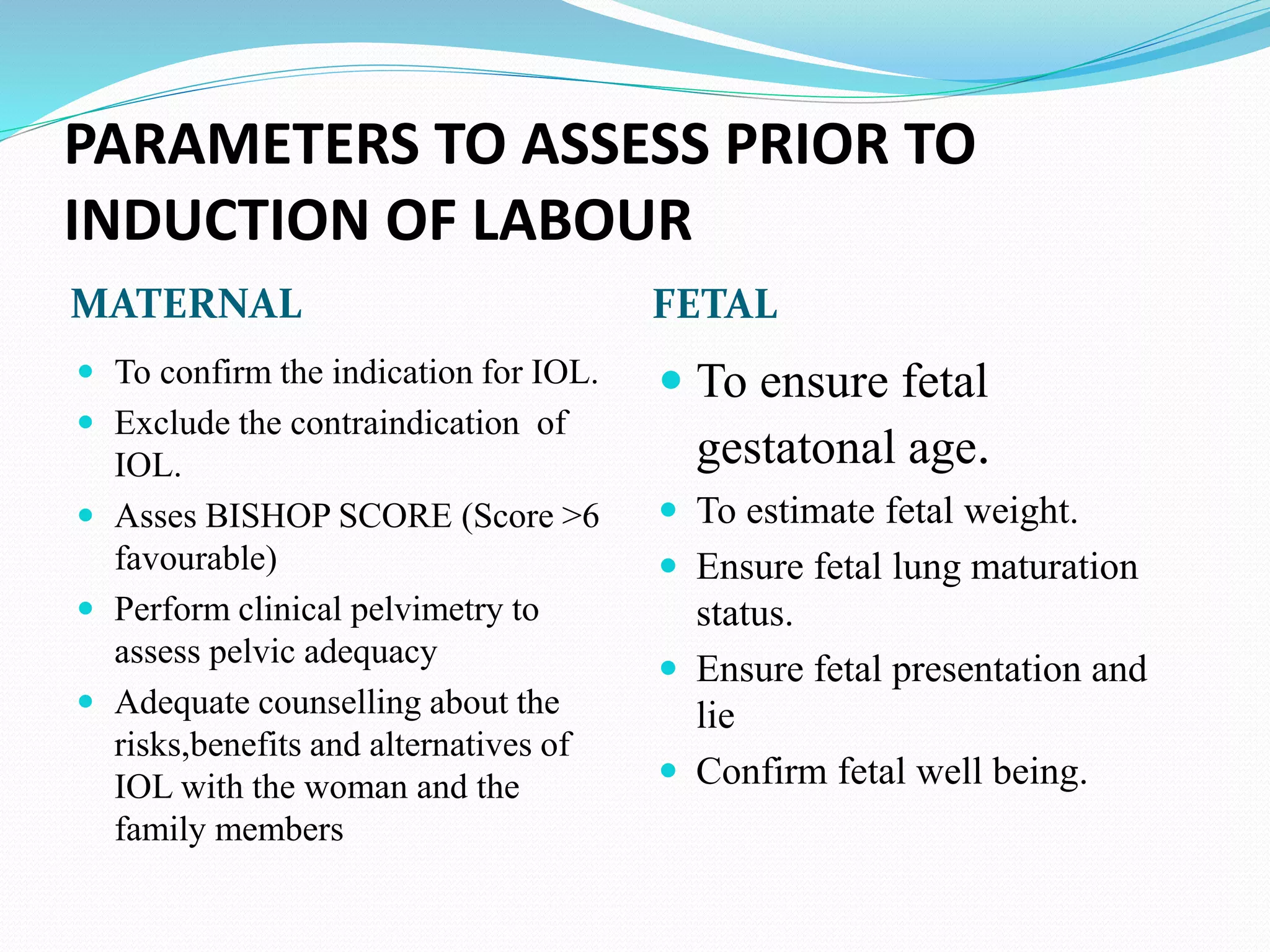 Induction and augmentation of labour | PPTX