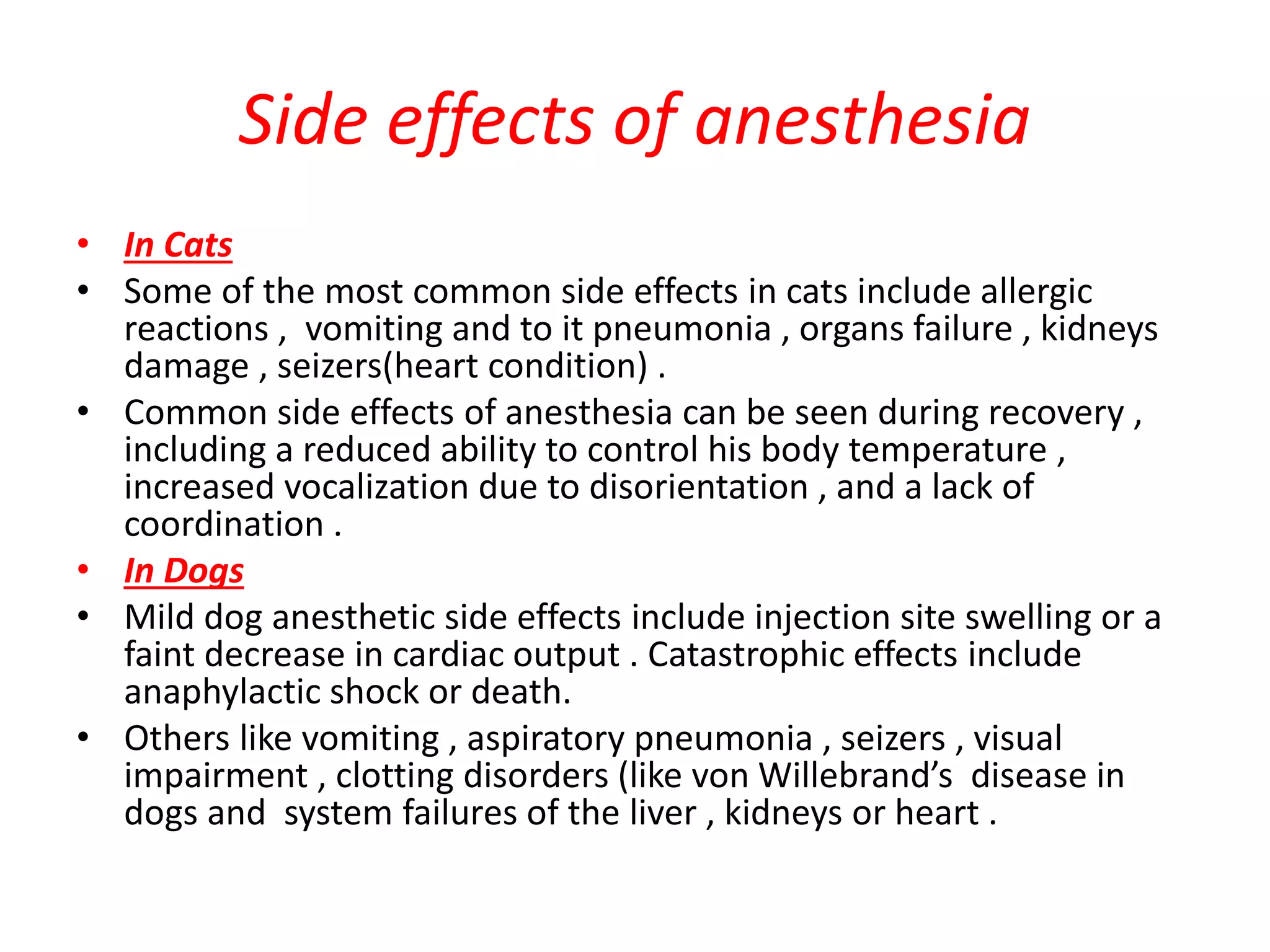 INDUCTION AND MAINTANANCE OF ANESTHESIA IN FIELD CONDITION IN ANIMALS ...