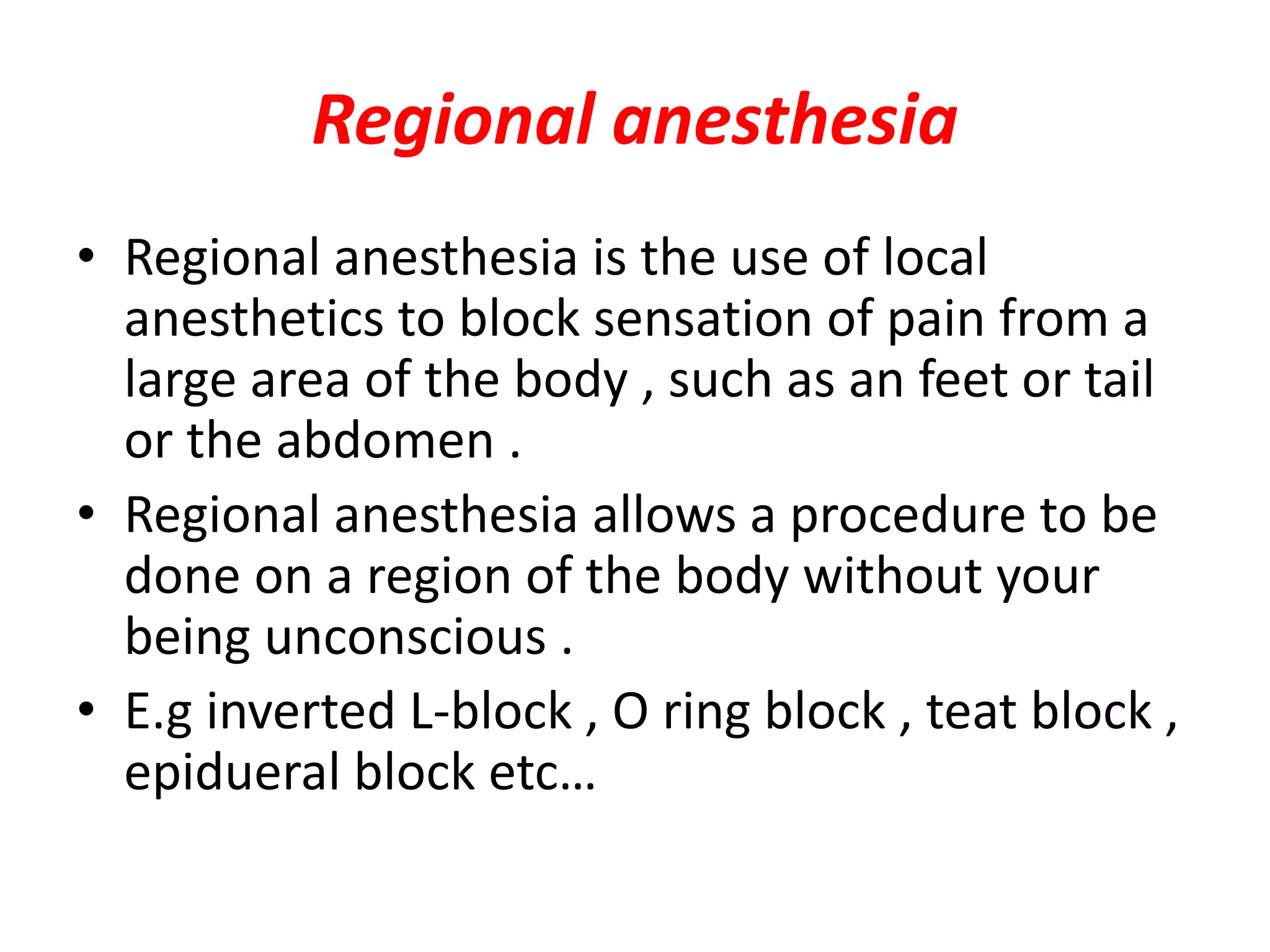 INDUCTION AND MAINTANANCE OF ANESTHESIA IN FIELD CONDITION IN ANIMALS ...