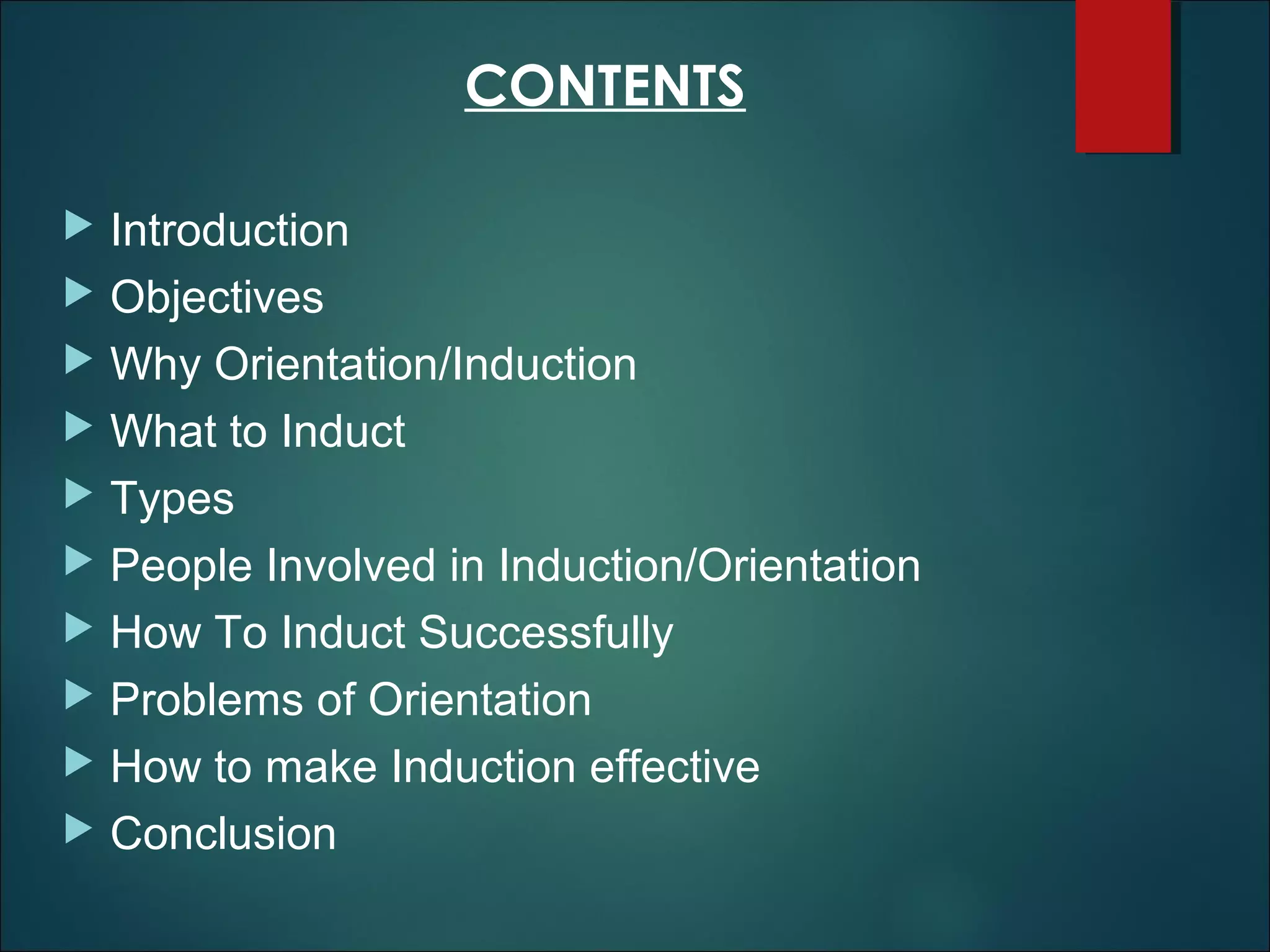 Induction and orientation in HRM | PPT
