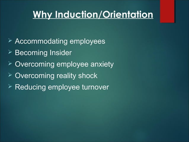 Induction and orientation in HRM | PPT | Free Download
