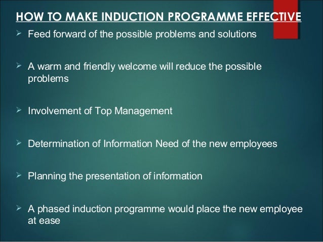 Induction and orientation in HRM