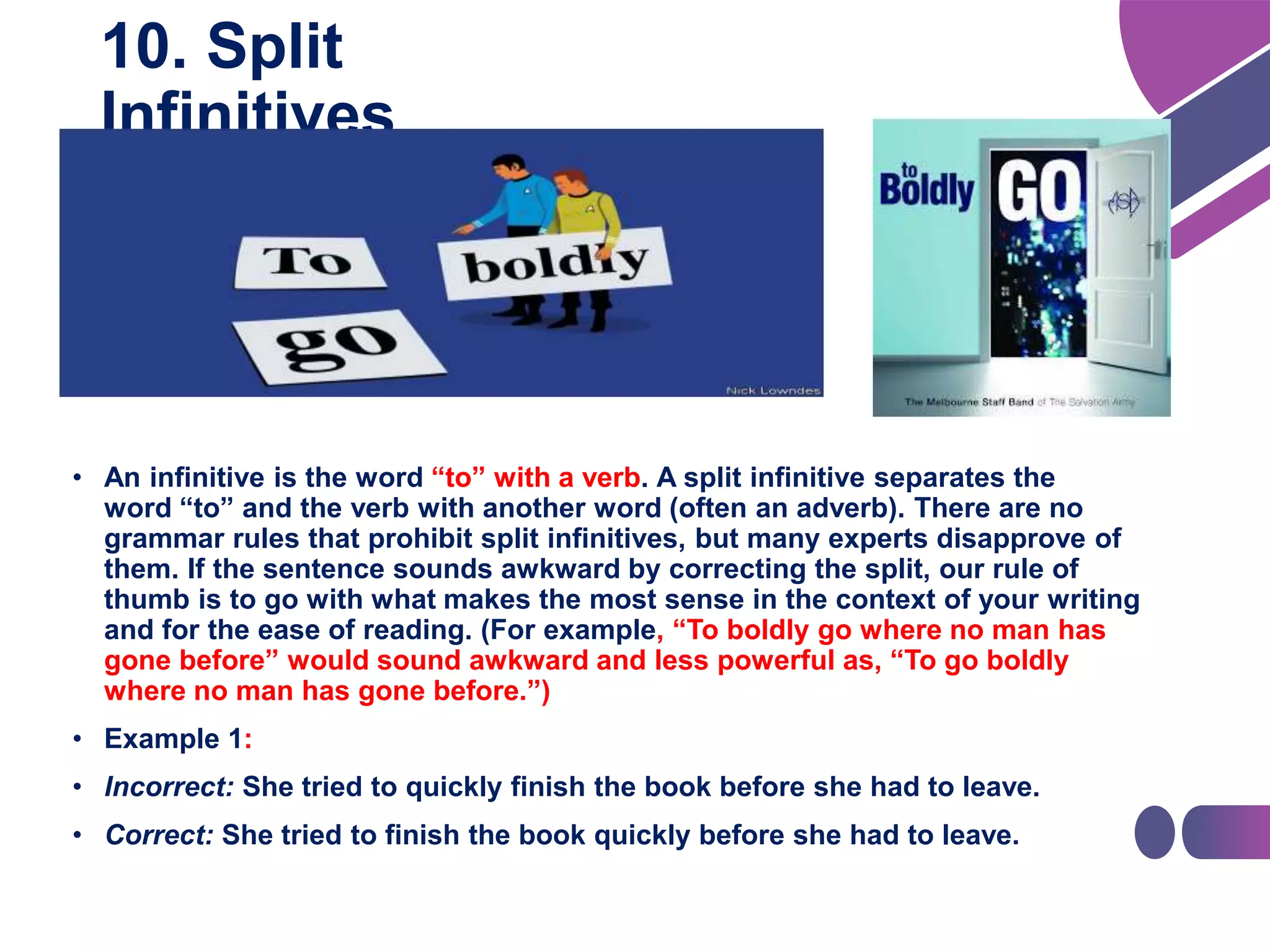 Induction common grammatical errors | PPTX