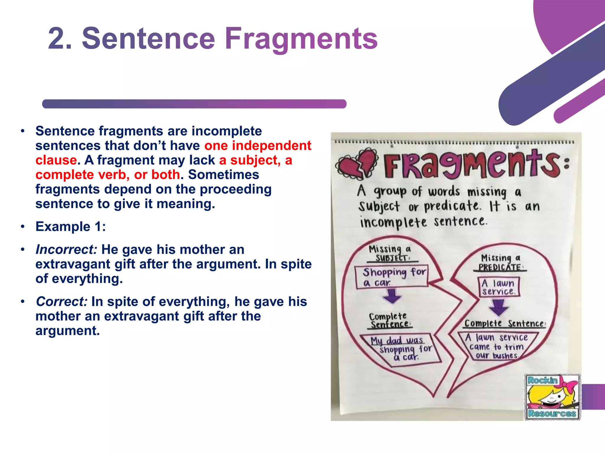Induction common grammatical errors | PPTX