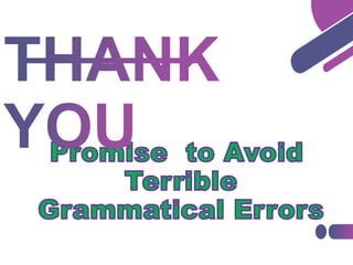 Induction common grammatical errors | PPTX