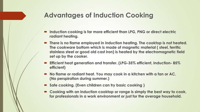 Induction cooking | PPTX | Home Appliances | Home & Garden