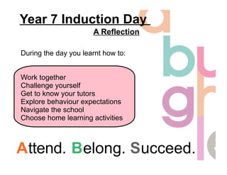 Induction Day Reflection Class of 2019 | PDF