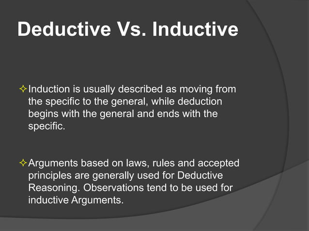 Induction & deduction | PPTX