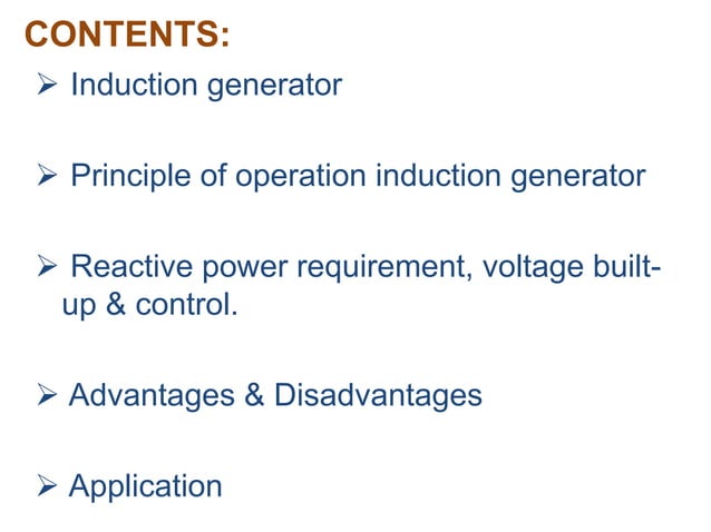 Induction generator | PPTX