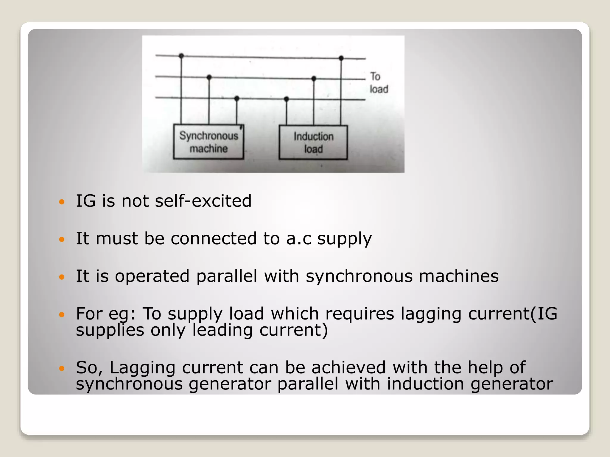 Induction generator and synchronous induction motor | PPTX