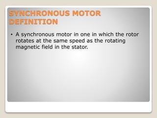Induction generator and synchronous induction motor | PPTX