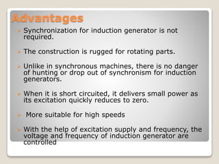 Induction generator and synchronous induction motor | PPTX