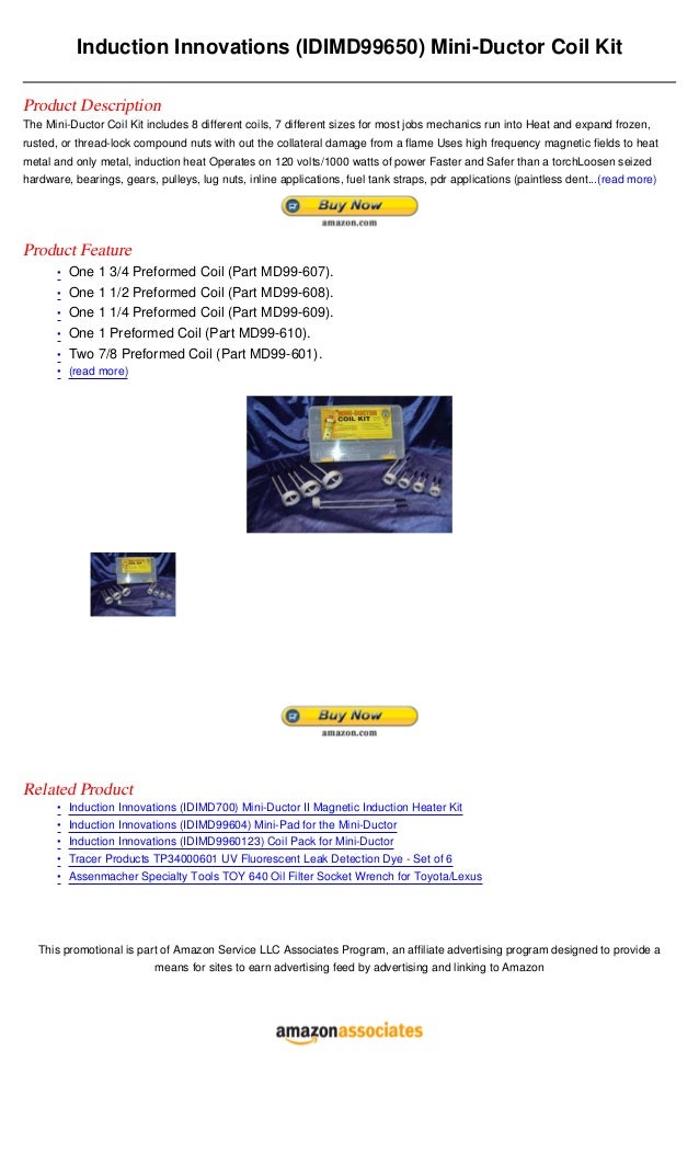 Induction innovations (idimd99650) mini ductor coil kit