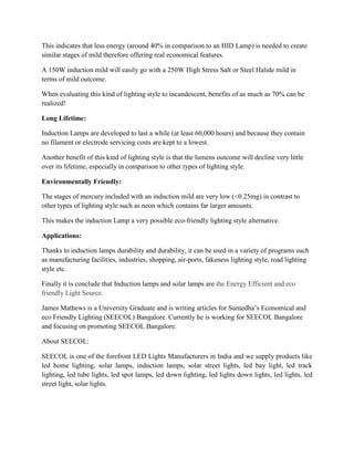 Induction lamps | DOCX