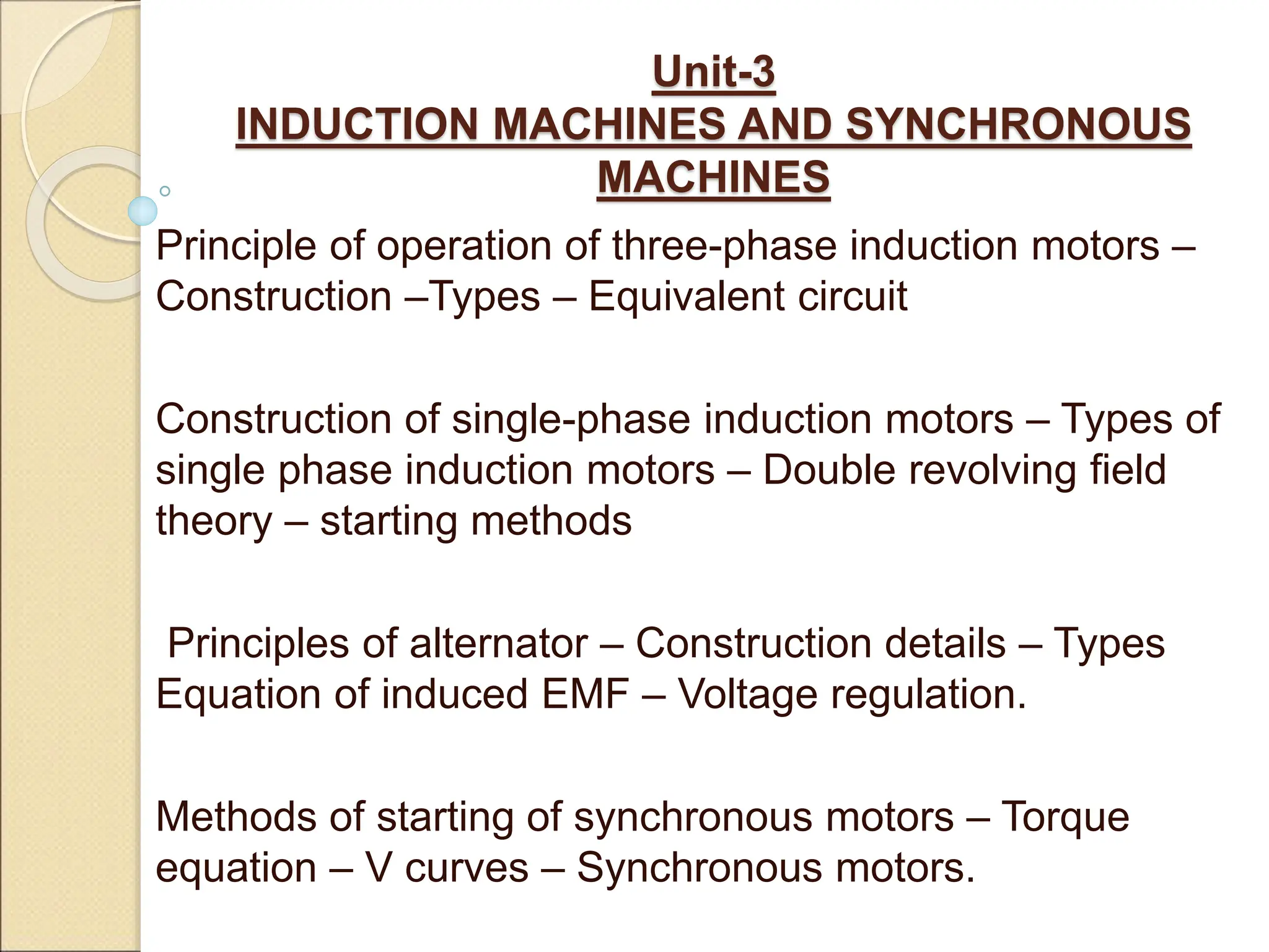 Induction Machines electrical machines electrical and electronics | PPT