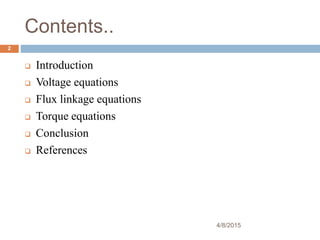 Induction machine modelling | PPTX