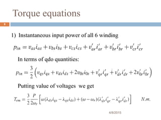 Induction machine modelling | PPTX