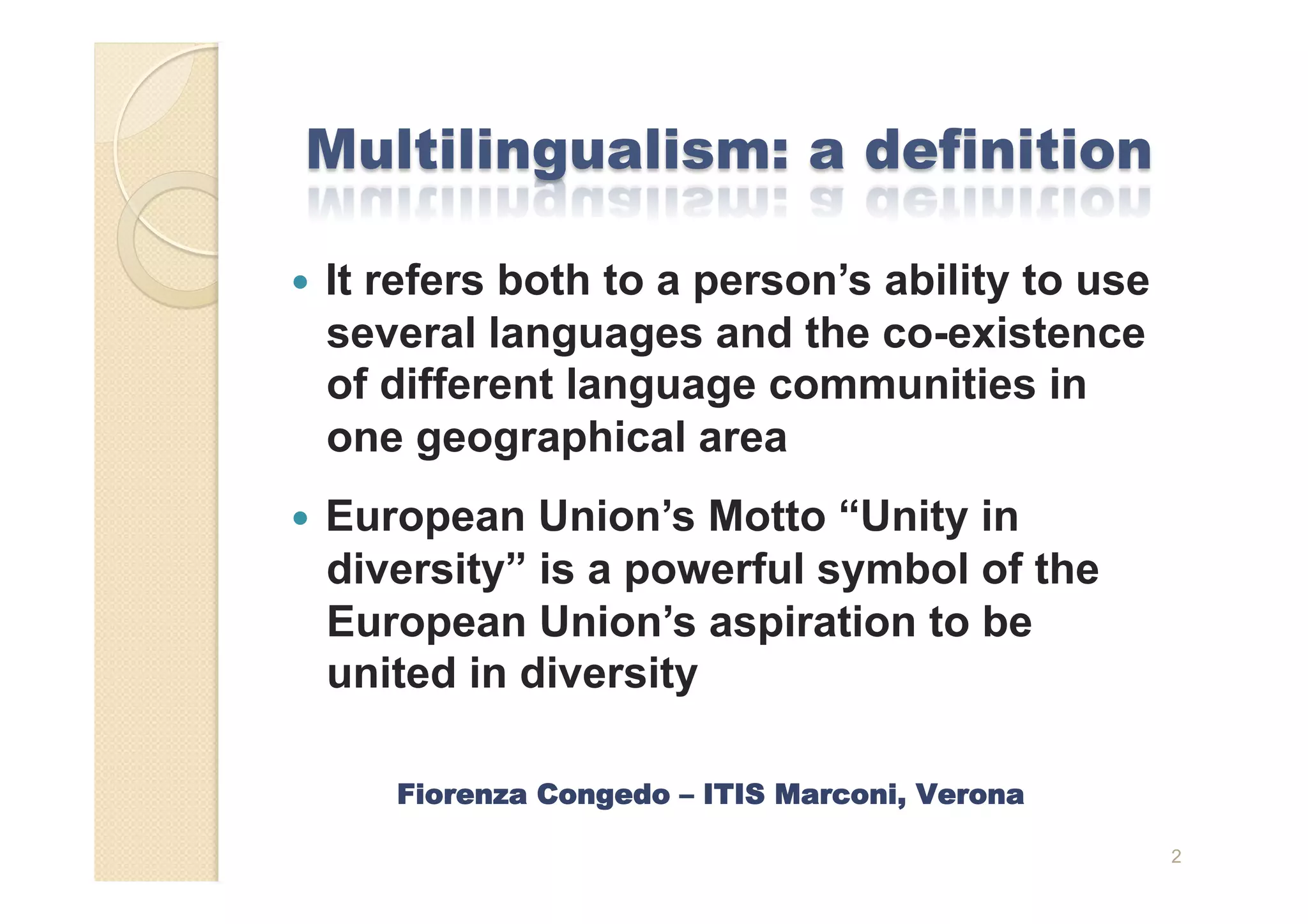 Multilingualism: a bridge between cultures in Europe | PDF | Education