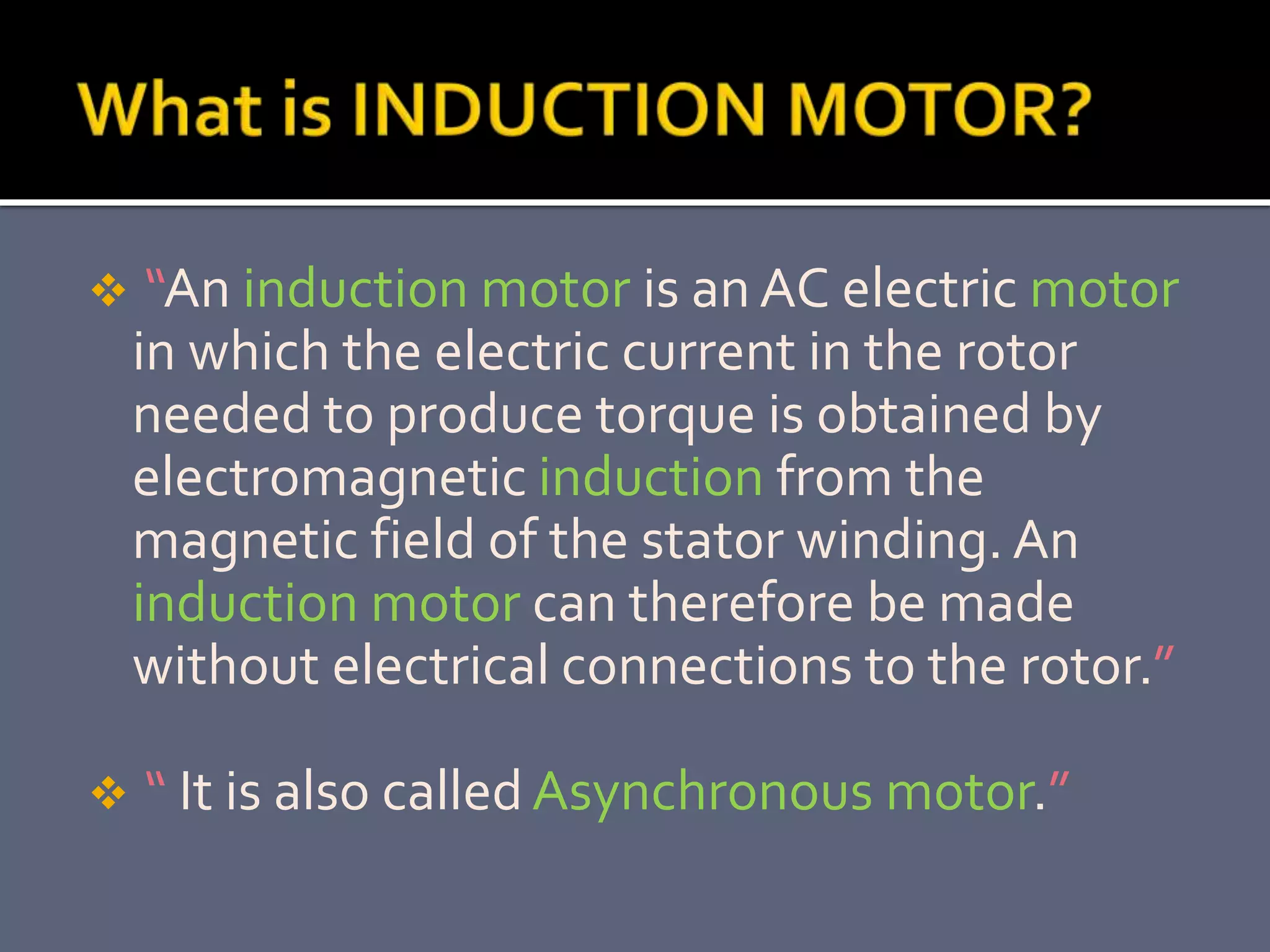 INDUCTION MOTOR | PPTX
