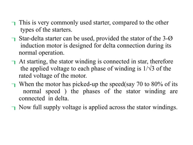 three phase induction motor and methods of starting | PPTX | Technology ...