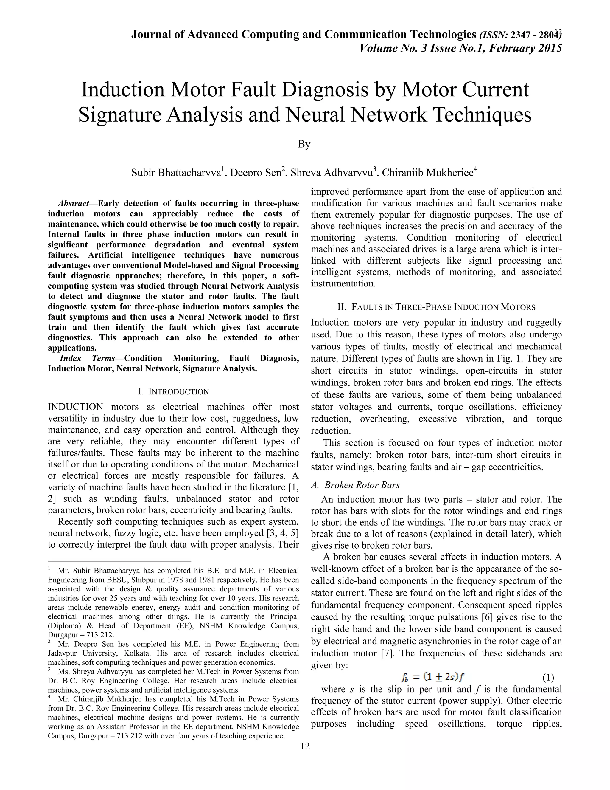Induction motor fault diagnosis by motor current signature analysis and ...