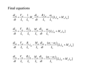 Induction motor modelling and applications | PPTX