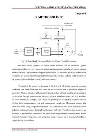 Induction motor modelling and applications report | PDF