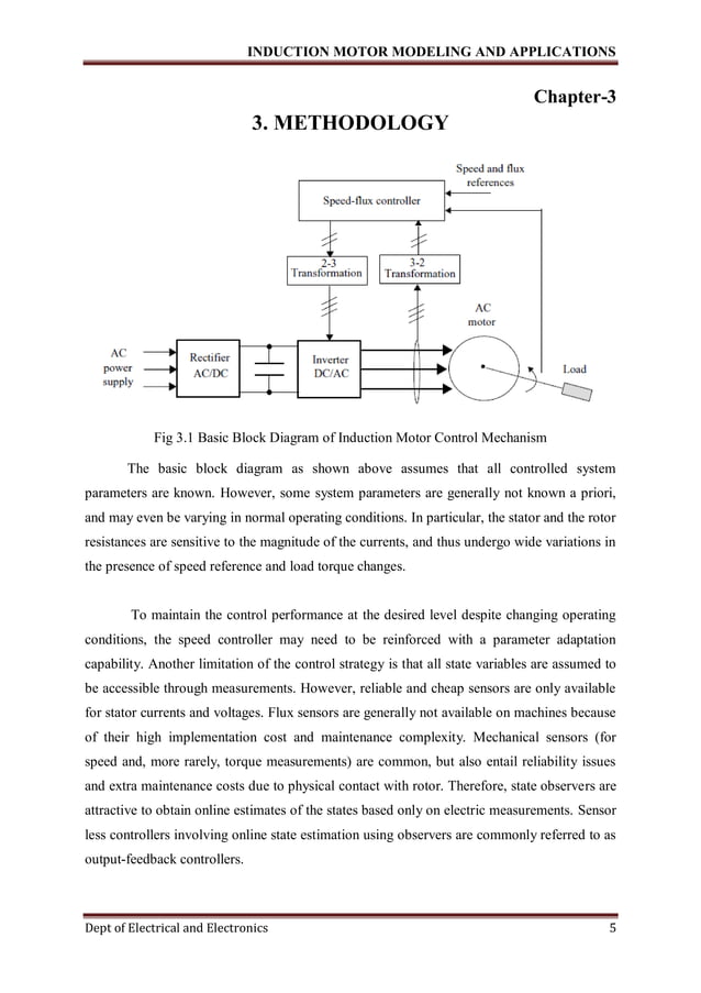 Induction motor modelling and applications report | PDF