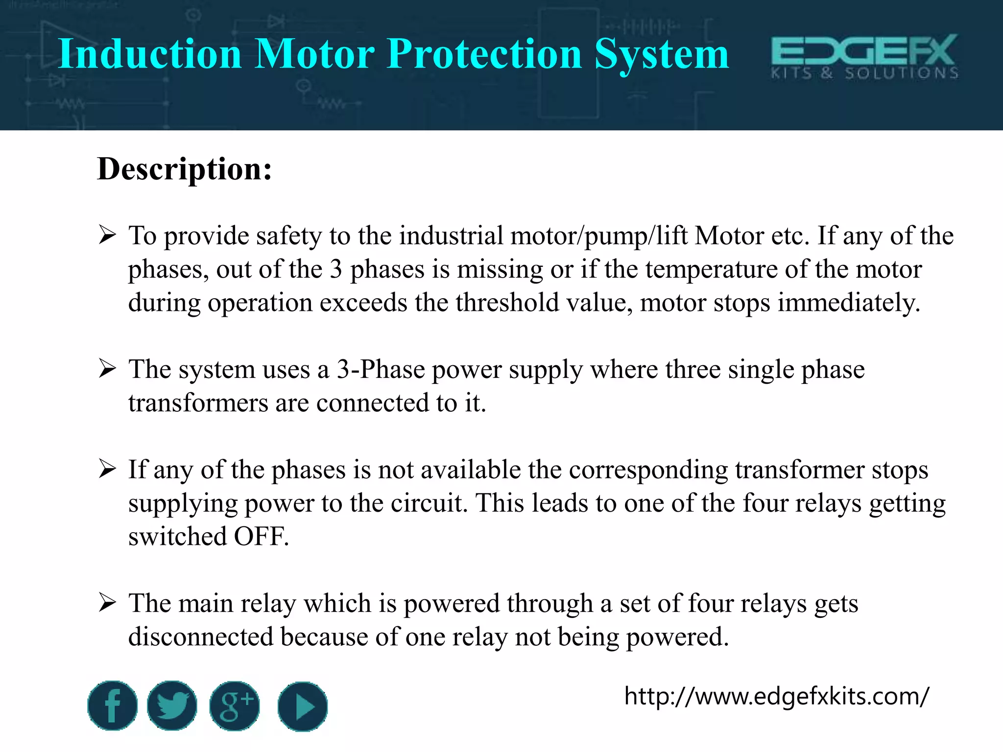 Induction Motor Protection System | PPTX