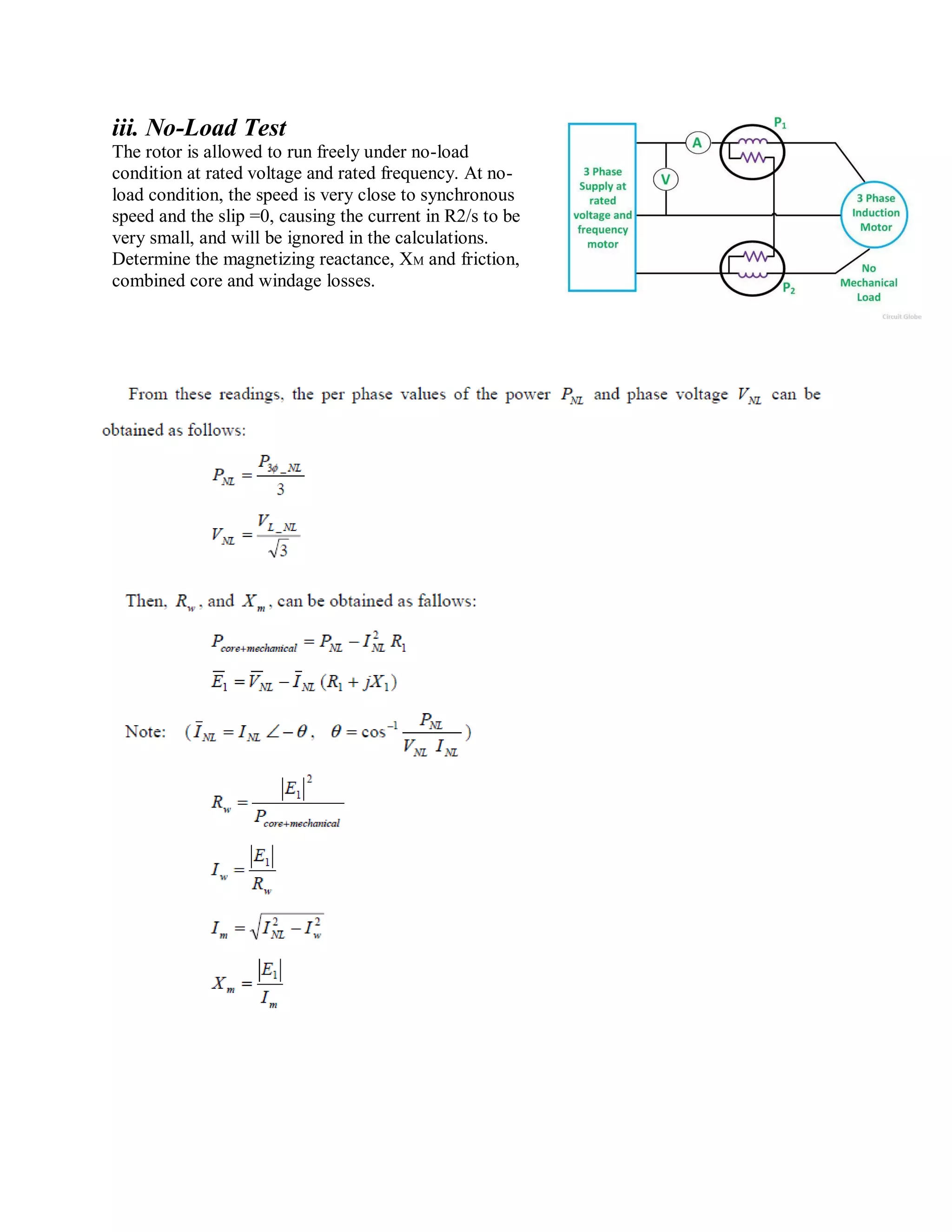 Induction Motor Tests | PDF