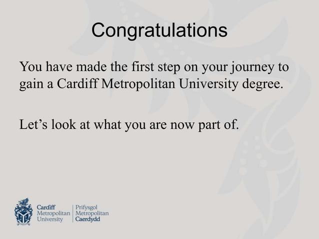 Cardiff Metropolitan University presentation at Alpine Center | PPSX | Graduation | Personal ...