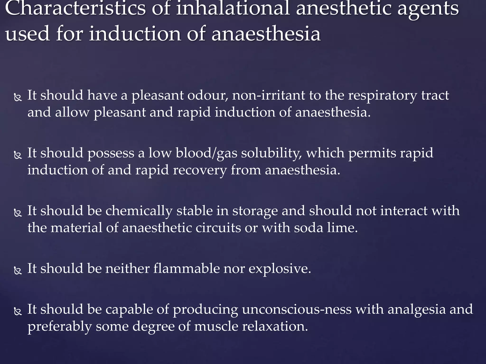 Induction of anaesthesia | PPTX