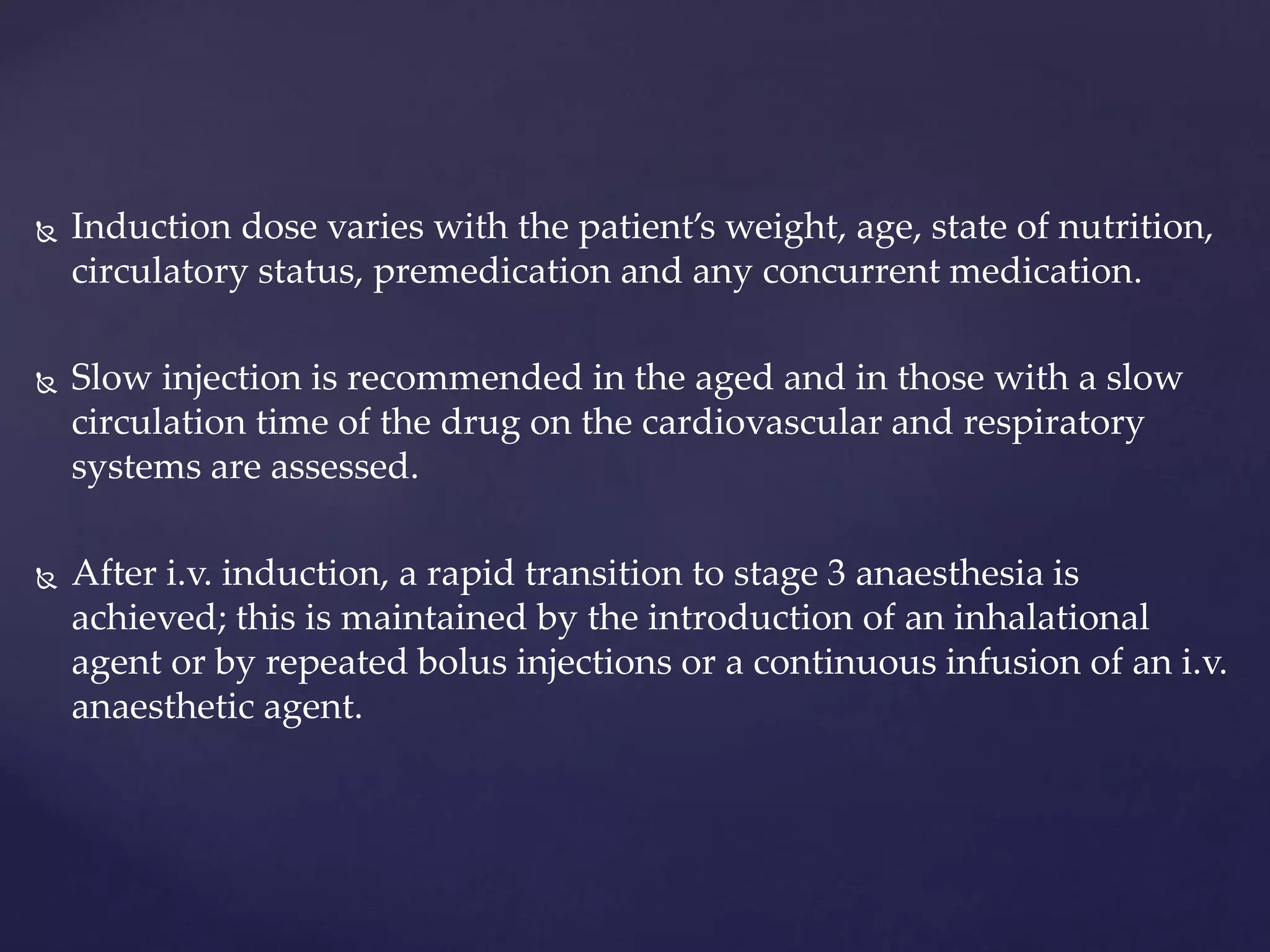 Induction of anaesthesia | PPTX