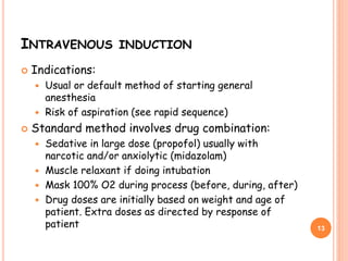 Induction of anesthesia | PPTX