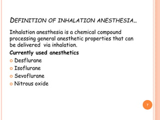 Induction of anesthesia | PPTX