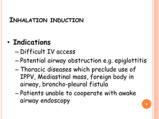 Induction of anesthesia | PPTX