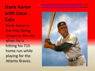 Induction of baseball with Coca-Cola | PPTX | Baseball | Sports